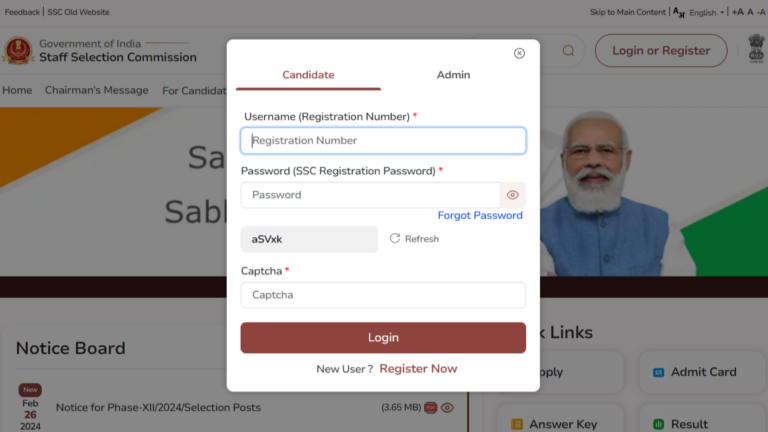 SSC One Time Registration OTR Online Form 2024 at ssc.gov.in