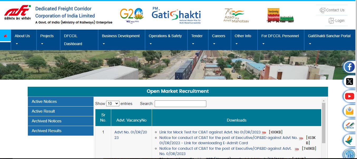DFCCIL Result 2024, Check Cut Off and Score Card Out