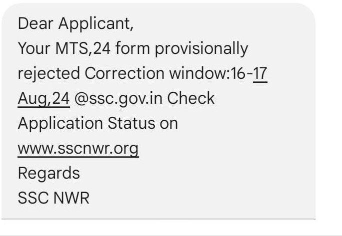 SSC MTS Apply Online 2024, Application Correction Window Open