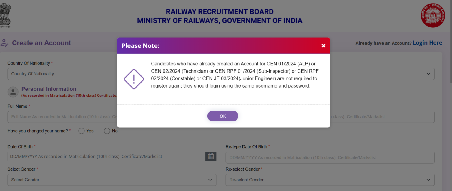 RRB NTPC Undergraduate 2024, Apply Online Last Date Extended