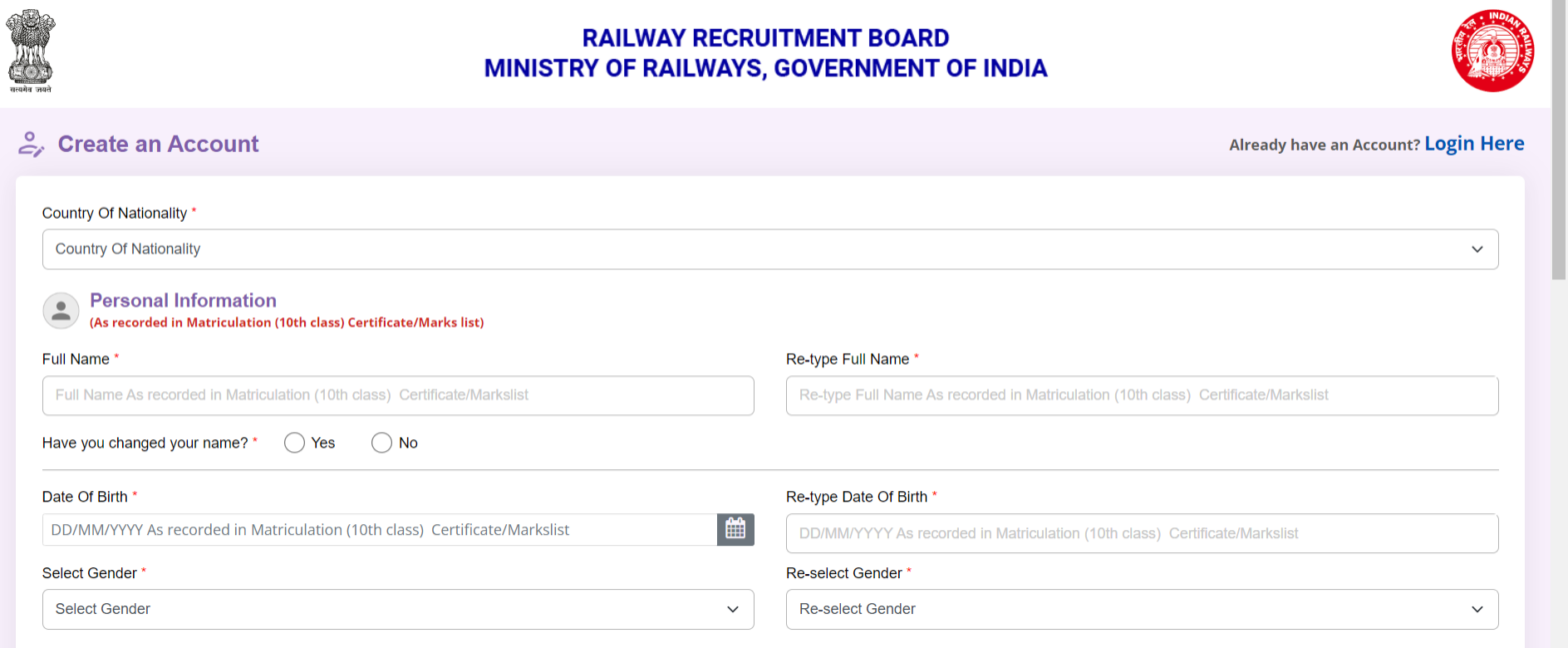 RRB NTPC Apply Online 2025-26, Application Window Active